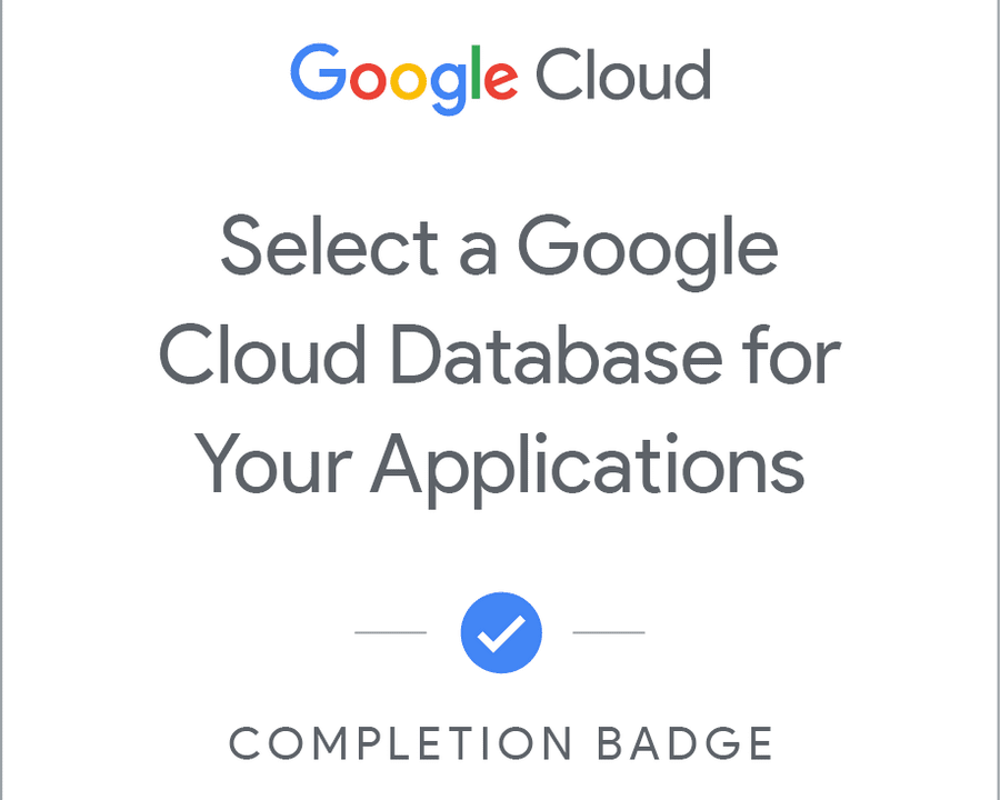 Online Course: Select a Google Cloud Database for Your Applications from Google | Class Central