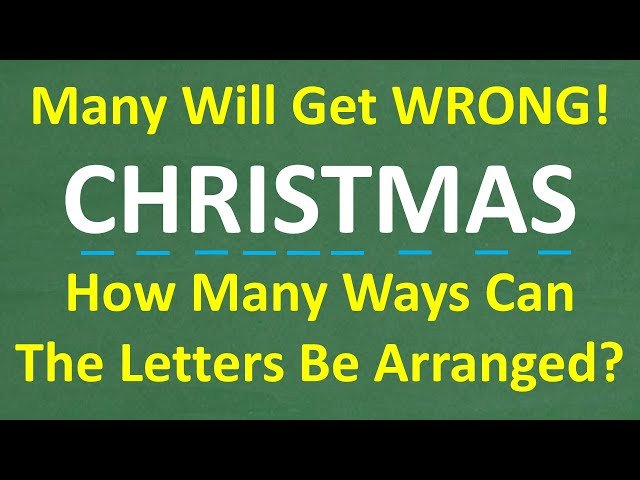 Free Video: Permutations with Repeated Letters - Arranging Letters in ...