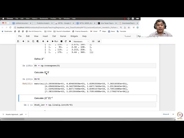 Free Video: Hands-on with Python for Regression Coefficient Estimation - Part 1 from NPTEL-NOC ...