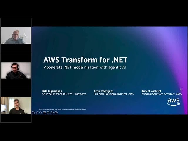Free Video: Introducing AWS Transform - Accelerate .NET Modernization with Agentic AI from AWS ...