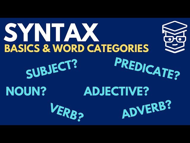 Free Video: The Basics of Syntax - Subjects, Predicates and Word ...