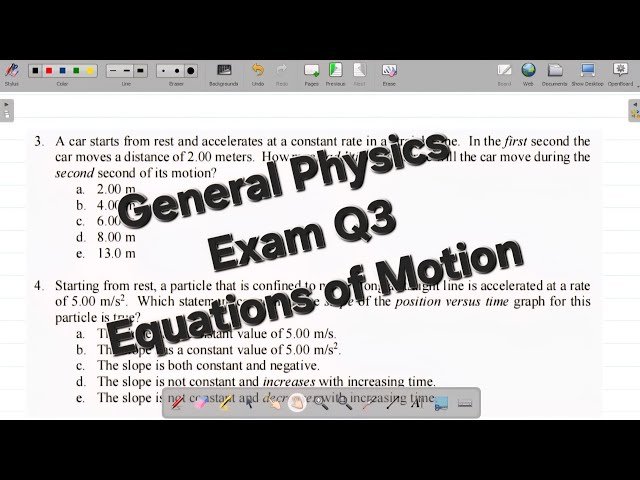 Free Video: General Physics Examination on Motion - How to Solve Motion Exam Questions Part 4 ...