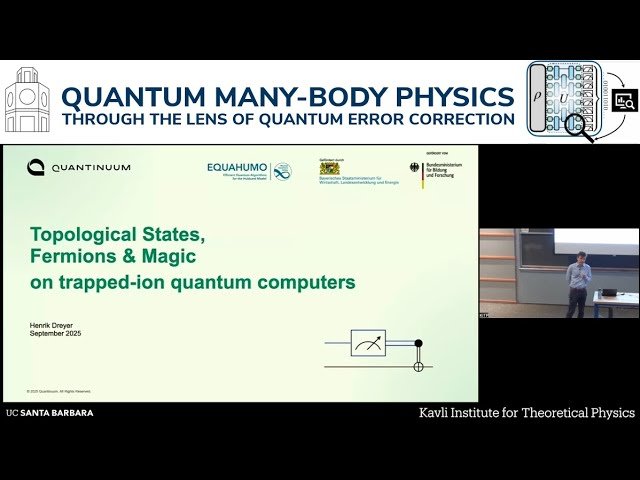 Free Video: Topological States, Fermions and Magic on Trapped-Ion ...