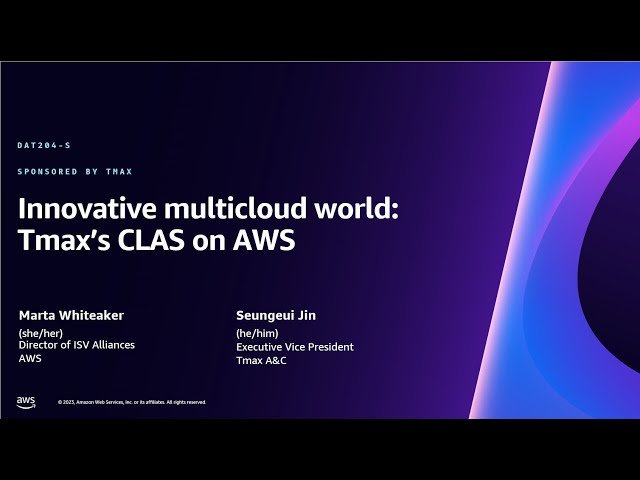 Free Video: Innovative Multicloud World: Cloud All Services (CLAS) on AWS from AWS Events ...