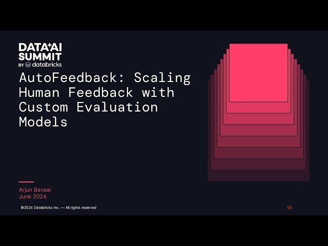Free Video: AutoFeedback - Scaling Human Feedback with Custom ...
