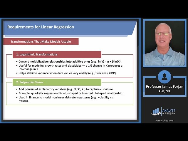 Free Video: Linear Regression - FRM Part 1 2025 Book 2 Chapter 7 from AnalystPrep | Class Central