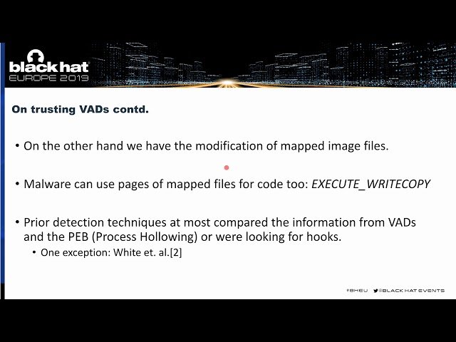 Black Hat Talk: Detecting -Un-Intentionally Hidden Injected Code by Examining Page Table Entries ...