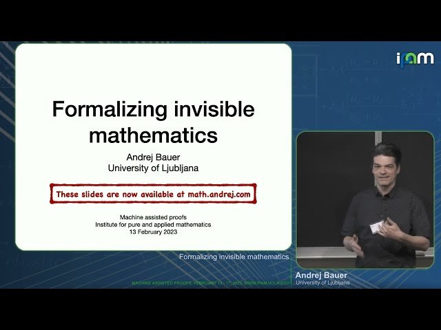 Free Video: Machine Assisted Proofs in Mathematics Workshop 2023 from ...
