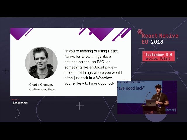 Conference Talks Talk: React Native Brownfield - Lessons from the Trenches from Callstack ...
