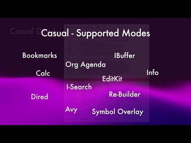 Free Video: Re-imagining the Emacs User Experience with Casual Suite from EmacsConf and Emacs ...