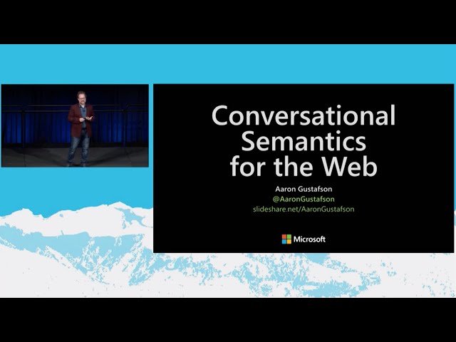 JSConf Talk: Conversational Semantics for the Web from JSConf | Class Central
