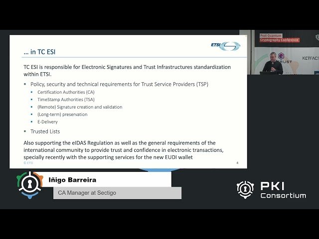 Free Video: ETSI ESI Standards and the Impact of Quantum-Safe Cryptography on Trust Services ...