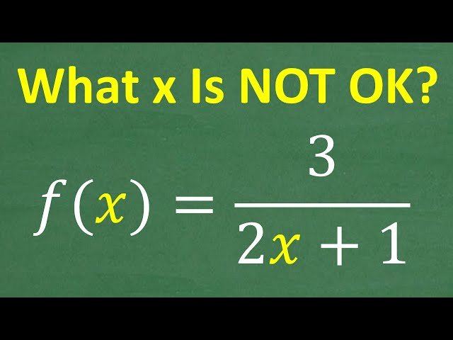 Free Video: Algebra Basics - Find the Domain of f(x) = 3/(2x + 1) Functions Explained from ...