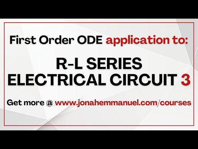 Free Video: Application of First Order Ordinary Differential Equations ...