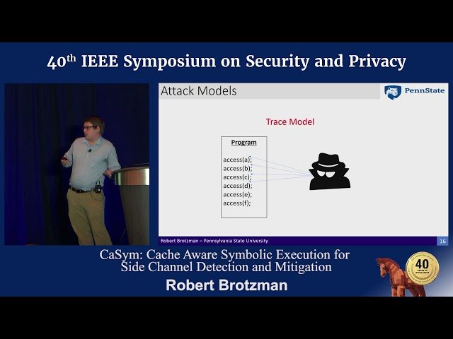 Free Video: CaSym: Cache Aware Symbolic Execution for Side Channel Detection and Mitigation from ...