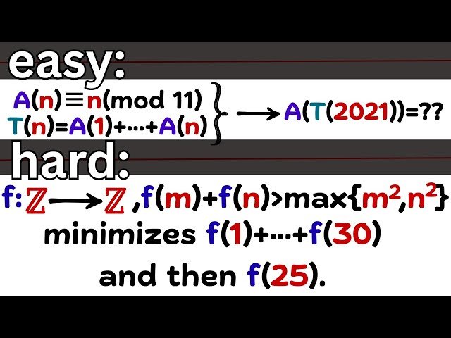 Free Video: The Easiest and Hardest Math Contest Problems from Michael ...