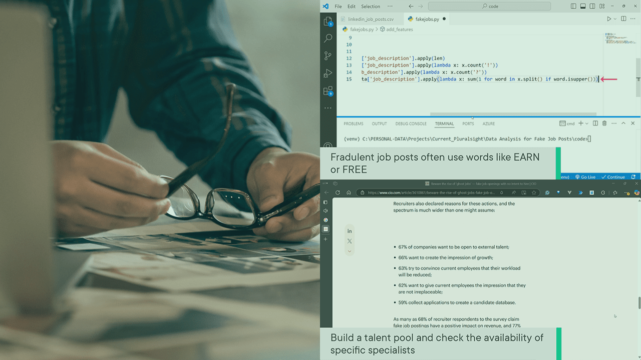 Online Course: Data Show and Tell: Data Analysis for Fake Job Posts ...