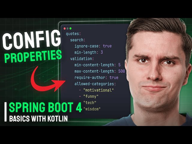 Free Video: Profiles, Configuration and Environment Variables - Spring Boot 4 Basics With Kotlin ...