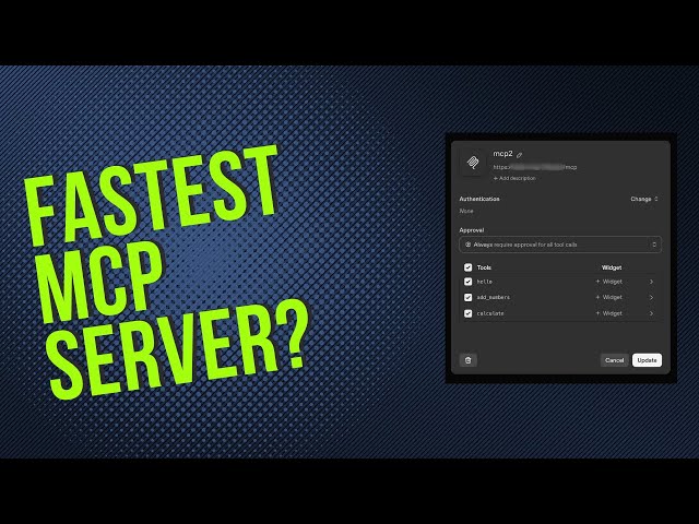 Free Video: Create a Super Fast MCP Server, Deploy and Connect to OpenAI Agent Builder in 15 ...