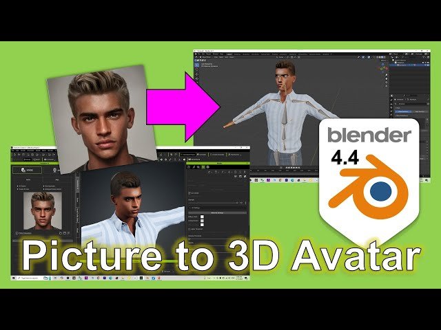 Free Video: Picture to 3D Avatar for Blender 4.4 with Headshot Photo and Character Creator CC4 ...