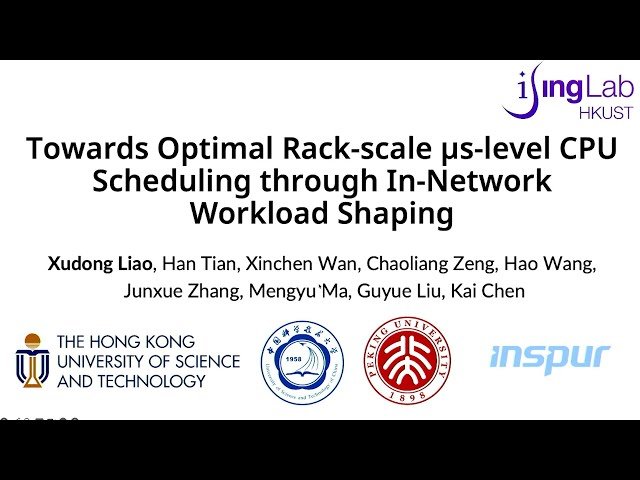 Free Video: Towards Optimal Rack-scale μs-level CPU Scheduling through In-Network Workload ...