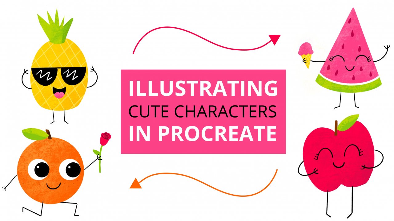 Online Course: Illustrating Cute Characters in Procreate - Fun and Easy ...