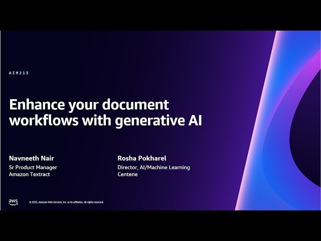Free Video: Enhance Document Workflows with Generative AI and Intelligent Document Processing ...