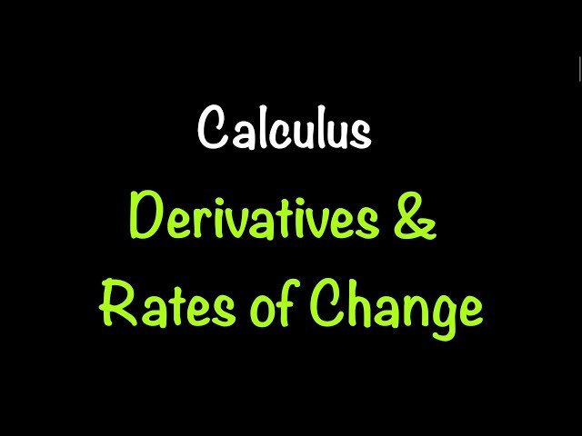 Free Video: AP Calculus Unit 2 - Differentiation: Definition and Basic ...