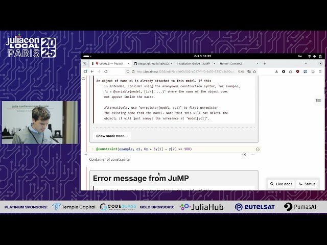 Free Video: Optimization with JuMP - Mathematical Programming and Performance Tips from The ...