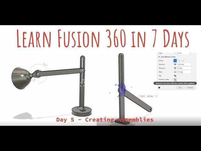 Free Video: Learn Fusion 360 in 7 Days - 2025 Edition - Day 5 - Creating Assemblies from The ...