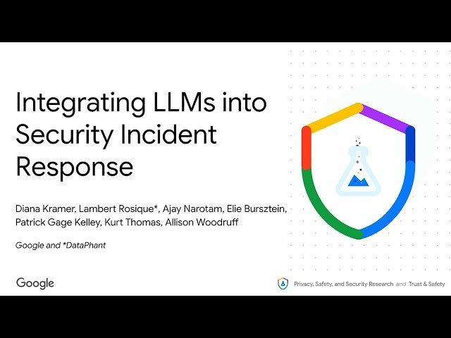 Free Video: Integrating Large Language Models into Security Incident Response from USENIX ...