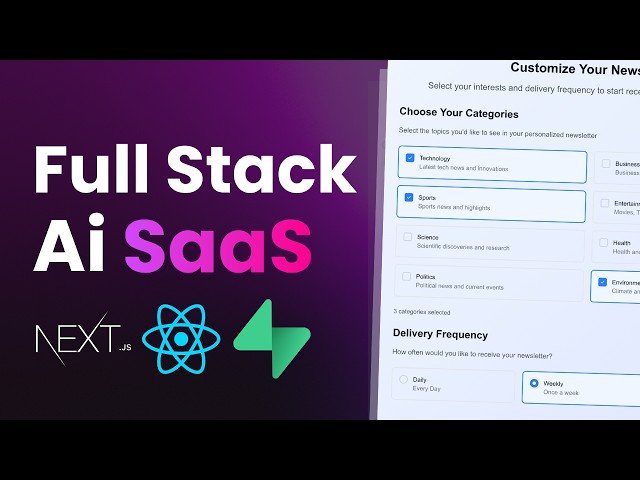 Free Video: Build an AI Newsletter Generator SaaS - Next.js, Supabase, OpenAI, TailwindCSS from ...