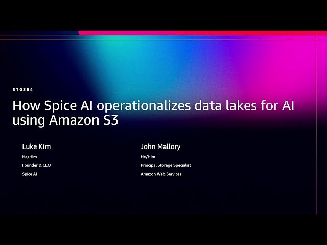 Free Video: How Spice AI Operationalizes Data Lakes for AI Using Amazon ...