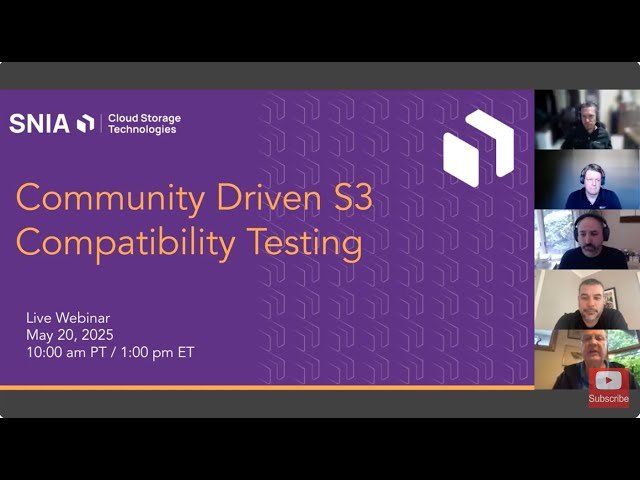Free Video: Community Driven S3 Compatibility Testing from SNIAVideo ...