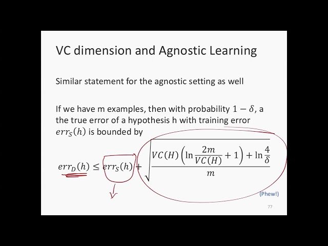 Free Video: VC Dimensions (Continued) - Lecture 16 from UofU Data Science | Class Central