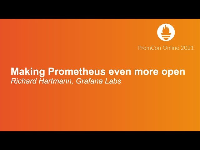 Conference Talks Talk: Making Prometheus Even More Open from CNCF [Cloud Native Computing ...