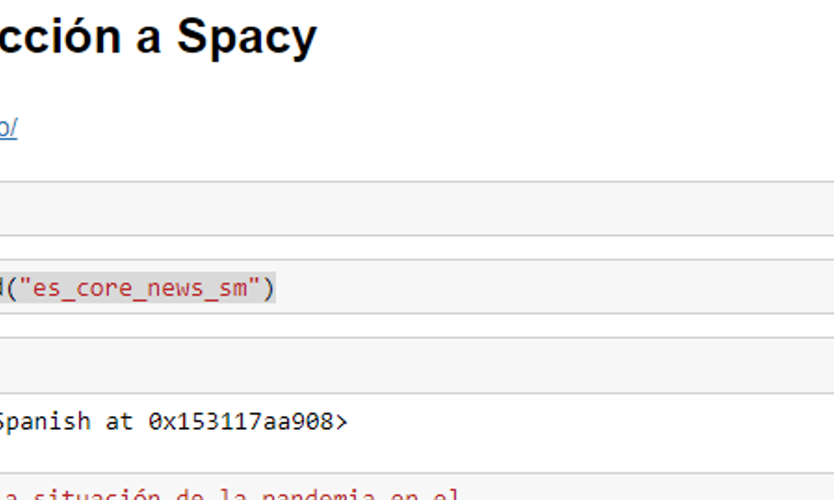 Online Course: Creando un modelo de lenguaje natural con Spacy from ...