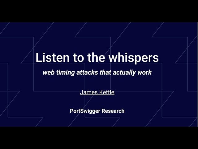 Free Video: Web Timing Attacks - From Theory to Practical Exploitation ...