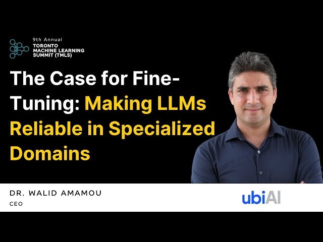 Free Video: The Case for Fine-Tuning - Making LLMs Reliable in Specialized Domains from MLOps ...