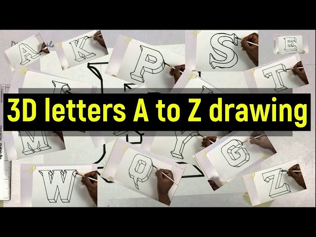 Free Video: 3D Letters A to Z Drawing - How to Draw 3D Letters for ...