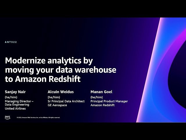 Free Video: Modernize Analytics by Moving Your Data Warehouse to Amazon ...