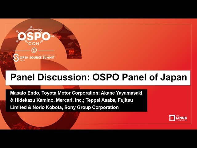 Free Video: OSPO Implementation in Japanese Companies - Panel ...