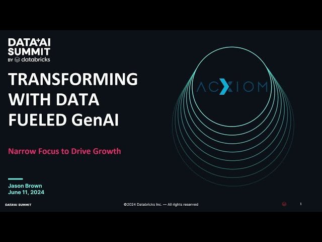 Free Video: Leveraging GenAI with Robust Data Foundations to Transform ...