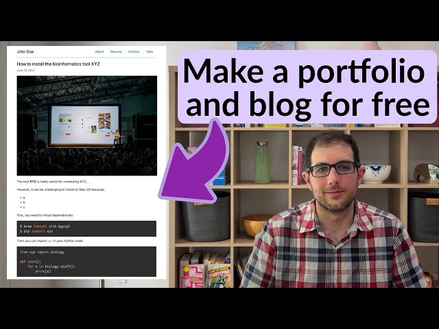 Free Video: Set Yourself Apart with a Portfolio Website from OMGenomics | Class Central