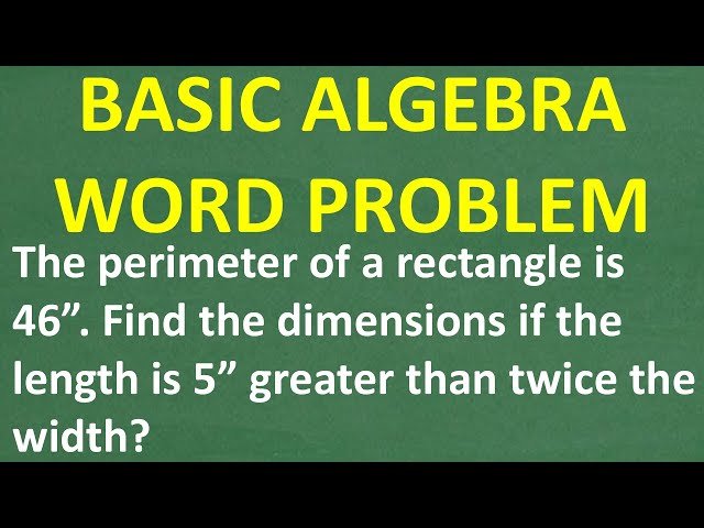 Free Video: Perimeter of a Rectangle - Find the Dimensions Step-by-Step - Algebra Word Problem ...