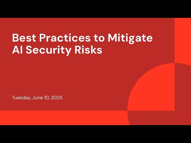 Free Video: Best Practices to Mitigate AI Security Risks from Databricks | Class Central