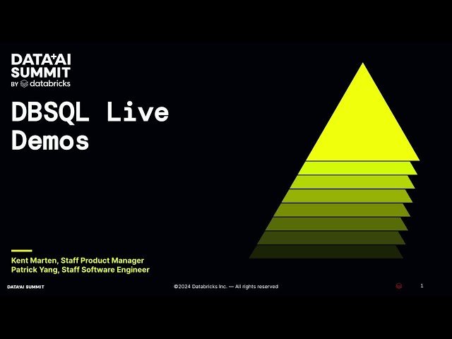 Free Video: What's New in Databricks SQL with Live Demos from Databricks | Class Central