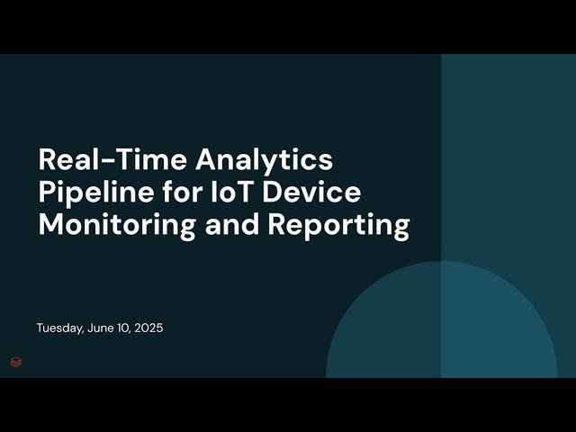 Free Video: Real-Time Analytics Pipeline for IoT Device Monitoring and Reporting from Databricks ...