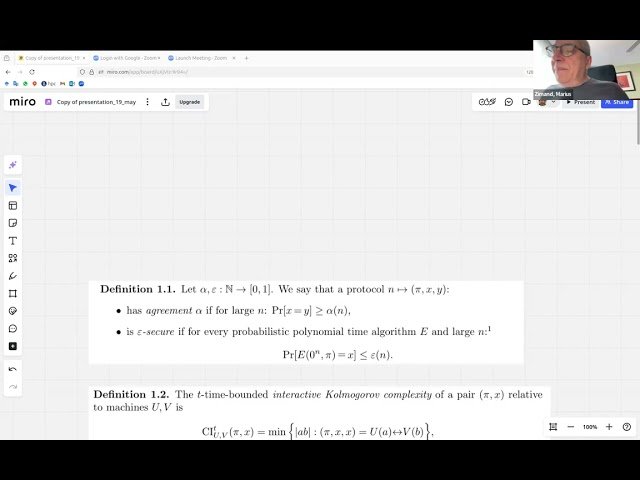 Free Video: Existence of Key Generation Protocol and Kolmogorov Complexity - Iteration 2 from ...