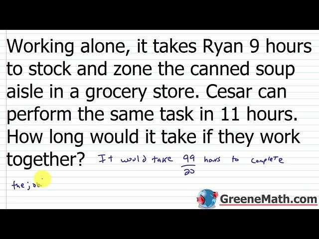 Free Video: Applications of Rational Expressions - Motion and Work Problems Practice Solutions ...